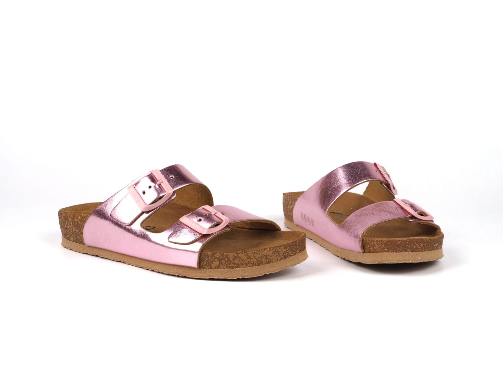 Ženske kožne papuče Leon 4010 Roze metalik | Comfortino