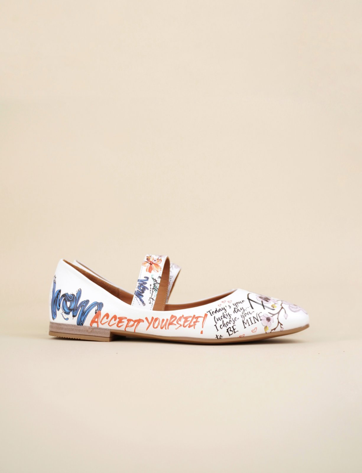 Kožne baletanke Invento 2860 White | Comfortino