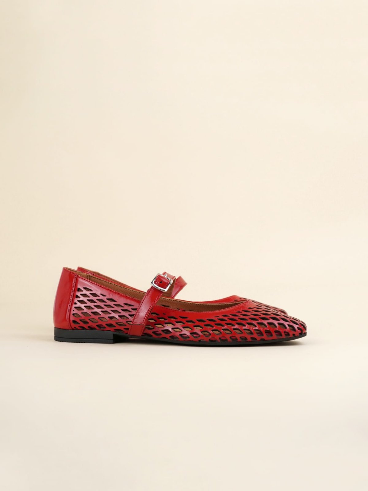 Kožne baletanke Invento 2855 Red | Comfortino