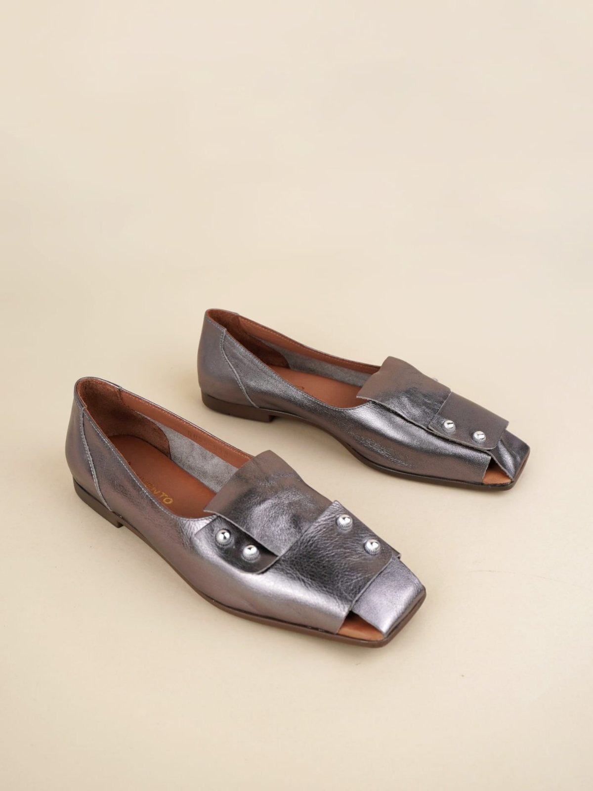 Kožne baletanke Invento 9757 Grey | Comfortino