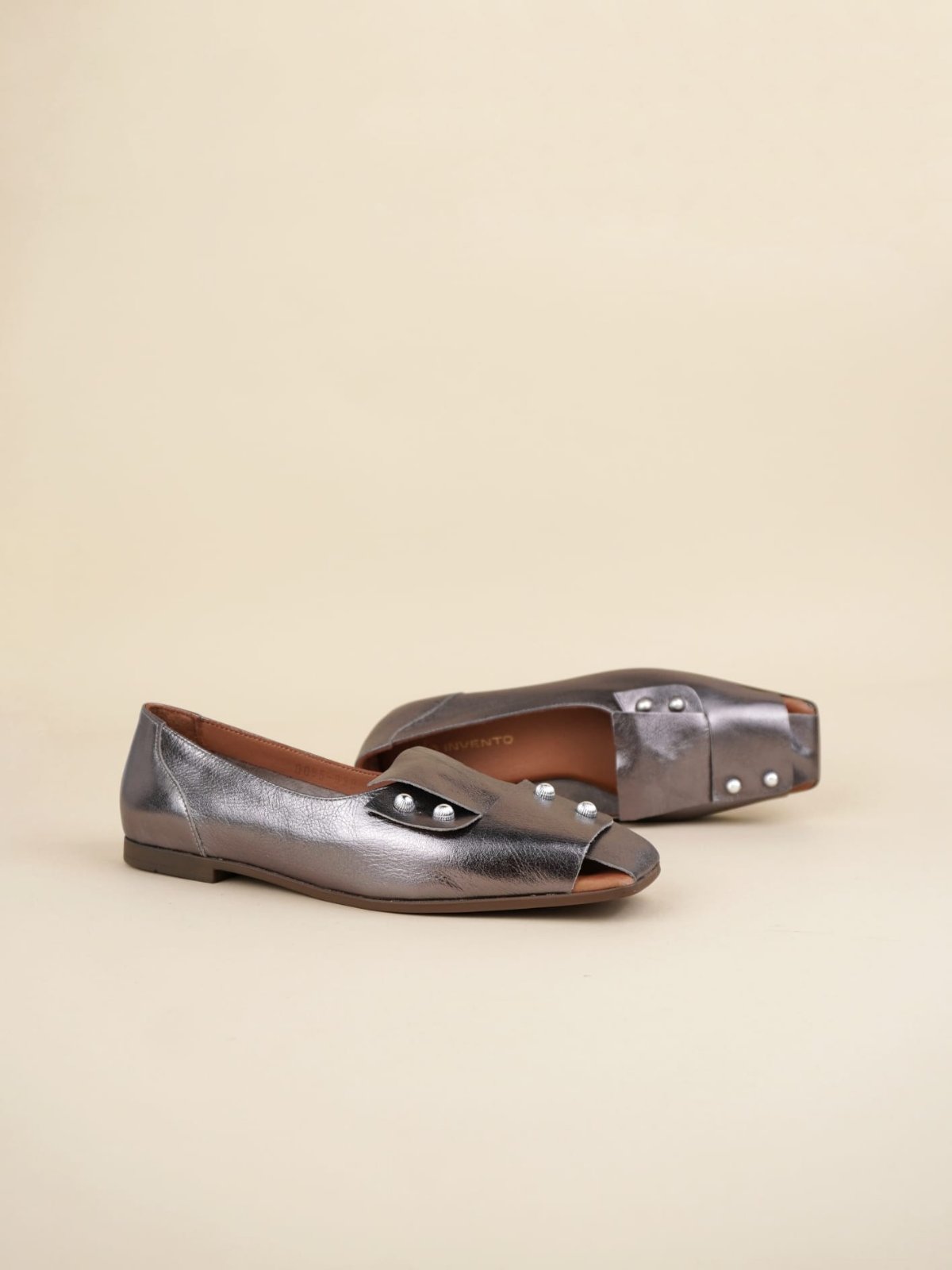 Kožne baletanke Invento 9757 Grey | Comfortino