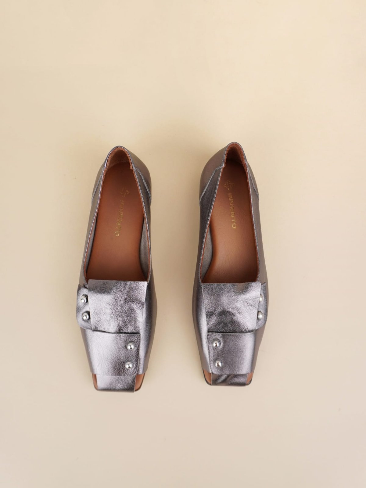 Kožne baletanke Invento 9757 Grey | Comfortino