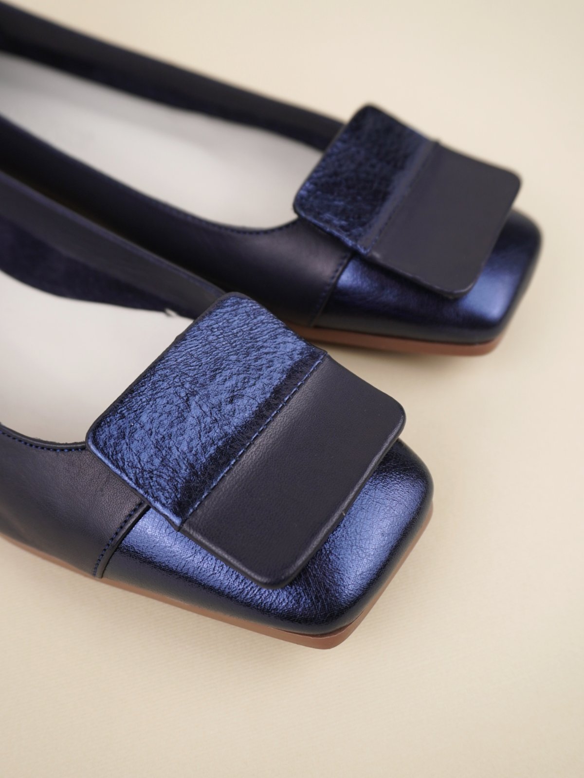 Kožne baletanke Invento 90TK1 Navy | Comfortino