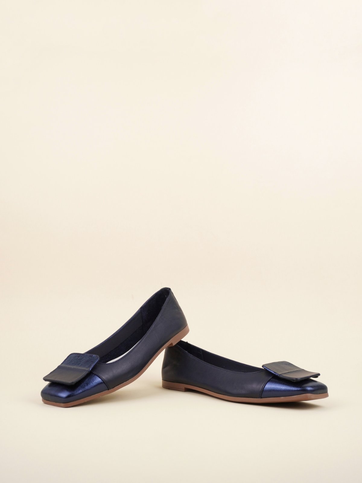 Kožne baletanke Invento 90TK1 Navy | Comfortino