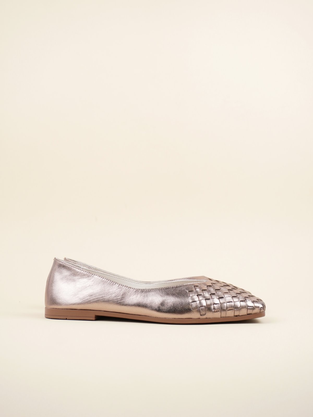 Kožne baletanke Invento 619 Met ash | Comfortino