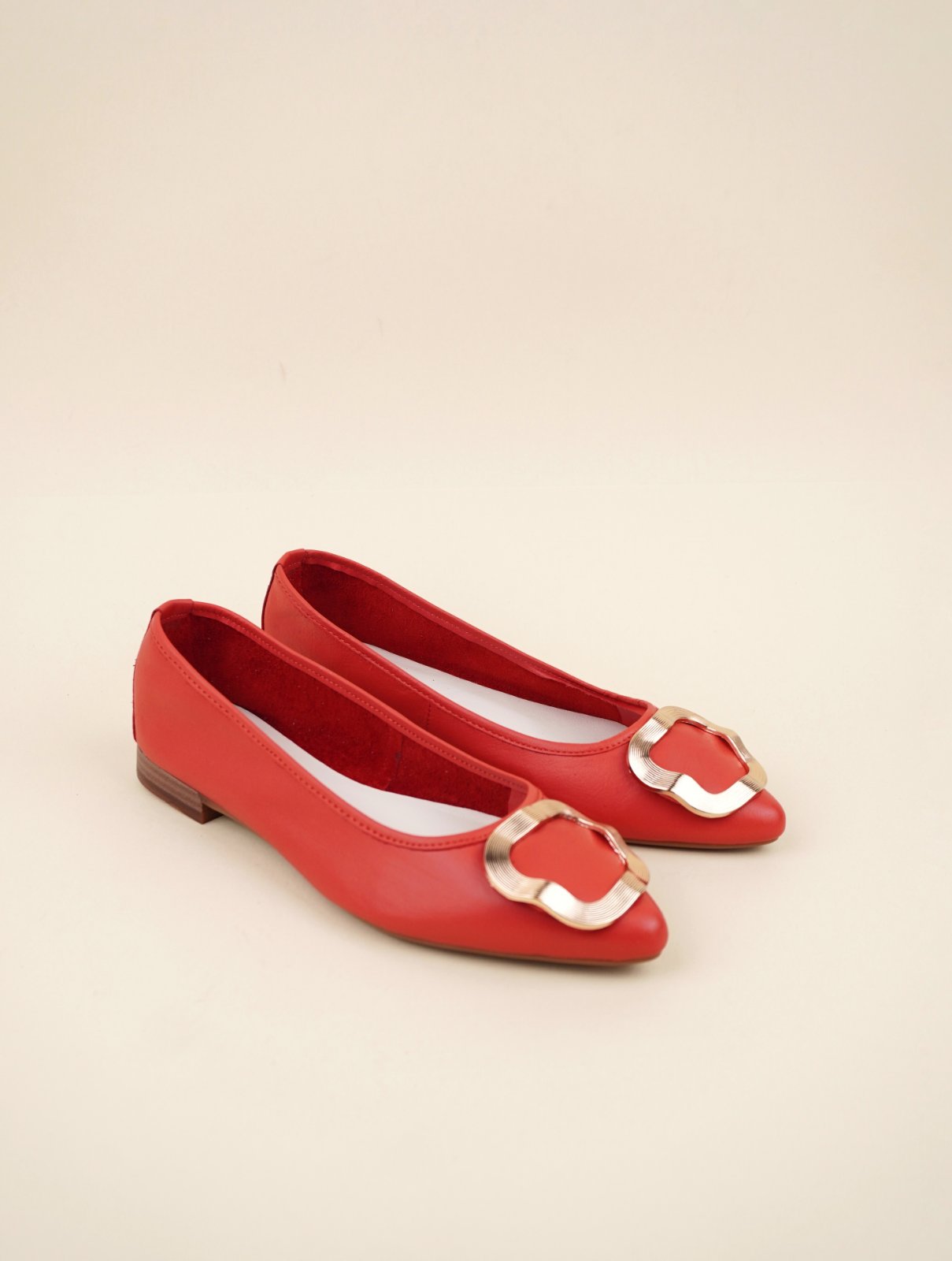 Kožne baletanke Invento 6016 Red | Comfortino