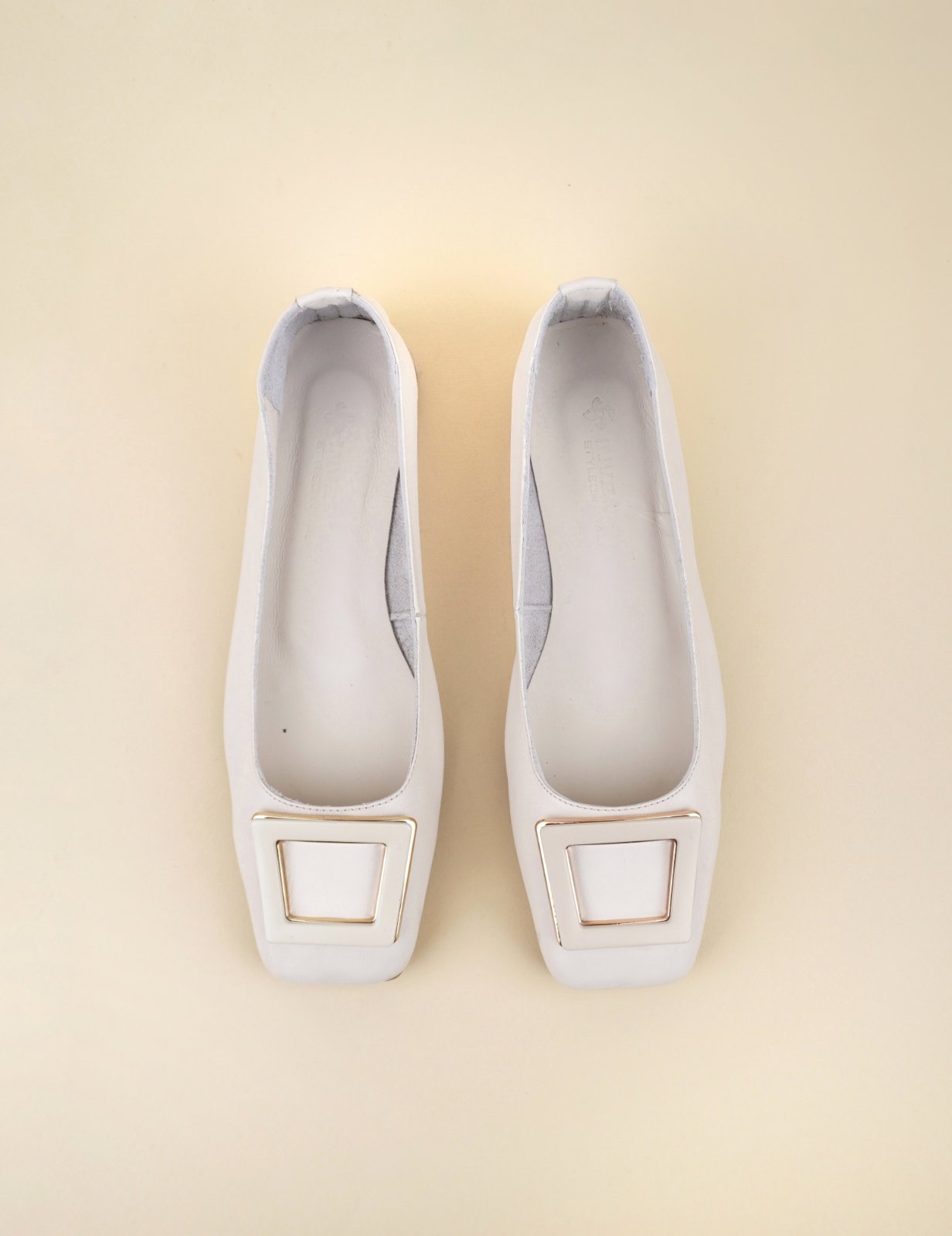 Kožne baletanke Invento 214 Marshmellow | Comfortino